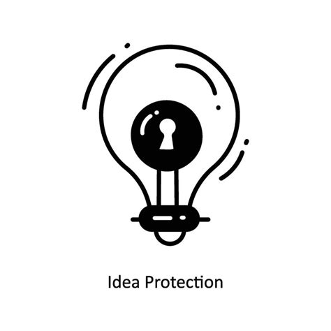 Idea Protection Doodle Icon Design Illustration Startup Symbol On White Background Eps 10 File