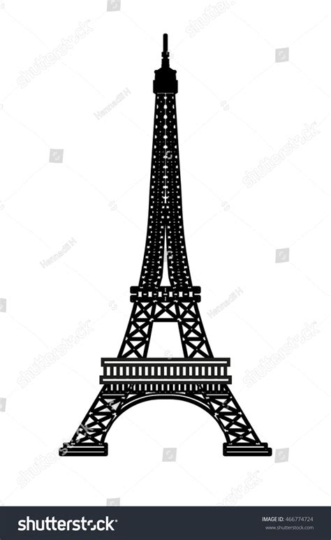 Eiffel Tower Vector Illustration Stock Vector Royalty Free Shutterstock