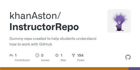 Github Khanaston Instructorrepo Dummy Repo Created To Help Students Understand How To Work