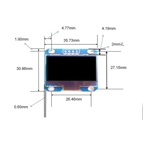 Oled дисплей 1 30 128x64 I2c белый Купить в Roboshop