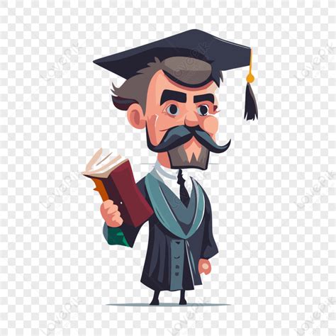 학사 학위 벡터클립 아트만화상표 Png 일러스트 무료 다운로드 Lovepik