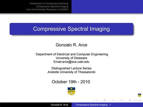 Compressed Sensing In Spectral Imaging Pdf