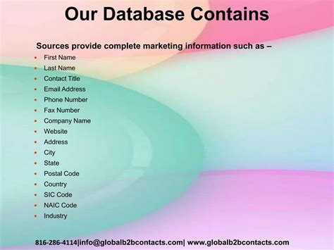 Thailand Business Email Database Ppt