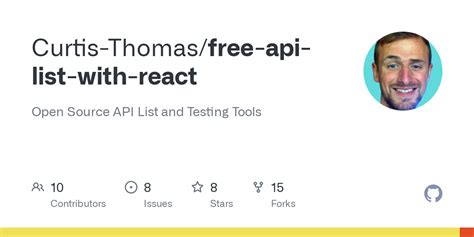Github Curtis Thomas Free Api List With React Free Api S With React Front End To Enable