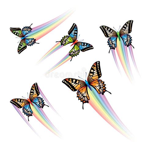Butterfly Collection Beautiful Nature Flying Insect Drawing Exotic