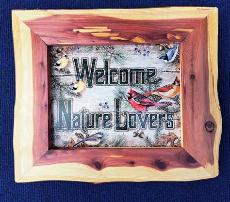 Live Edge Rustic Red Cedar Wood 8x10 Picture Frame Etsy