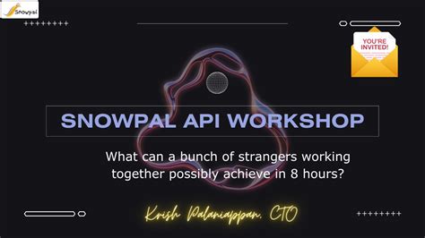 Snowpal Api Workshop Live 1 Day Hands On Recorded