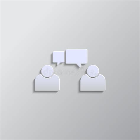 Conversation Avatars Users Paper Style Icon Paper Style Vector Icon Stock Illustration