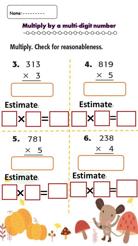 Multiply By A Multi Digit Number Worksheet Live Worksheets Worksheets Library