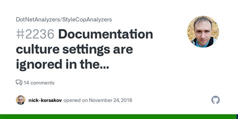 Documentation Culture Settings Are Ignored In The Stylecopjson · Issue