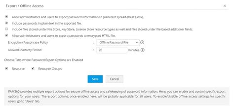 Exporting Passwords For Secure Offline Access
