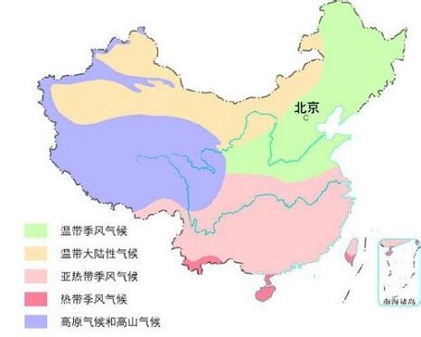 中国气候区分布地图 千图网