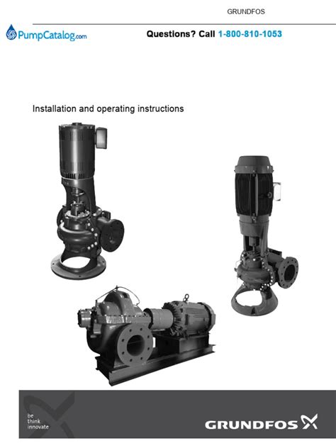 Grundfos Paco Kp Kpv Kpvs Split Case Pumps Installation Operation