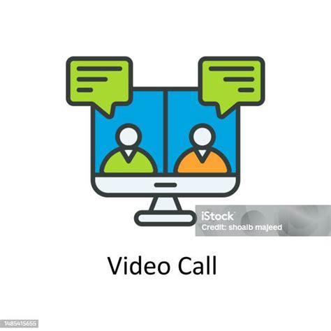 화상 통화 벡터 채우기 개요 아이콘 심플 스톡 일러스트 스톡 0명에 대한 스톡 벡터 아트 및 기타 이미지 0명 기업