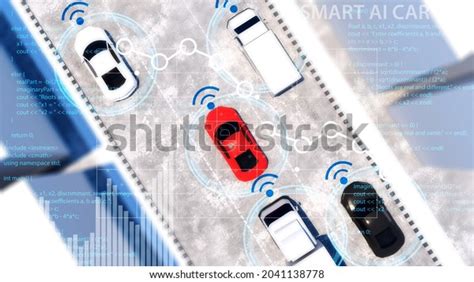 Detection Communication Systems During Drivingautonomous Cars Stock Illustration 2041138778