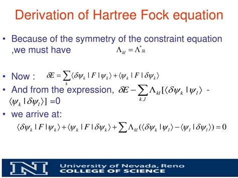 Ppt Restricted And Unrestricted Hartree Fock Method Powerpoint