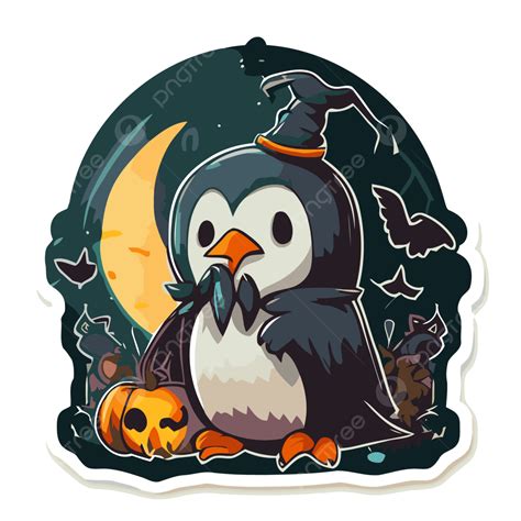 할로윈 펭귄 스티커 고립 된 클립 아트 벡터 고립 된 만화 할로윈 펭귄 스티커 디자인 상표 Png 일러스트 및 벡터 에 대한 무료 다운로드 Pngtree