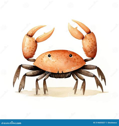 Crab Art By Jon Klassen A Full Body Perspective On A White Background Royalty Free Stock Image