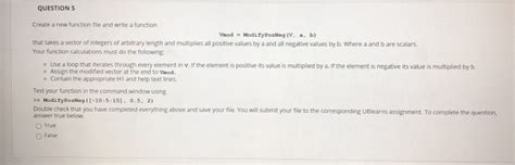 Solved Questions Create A New Function File And Write A
