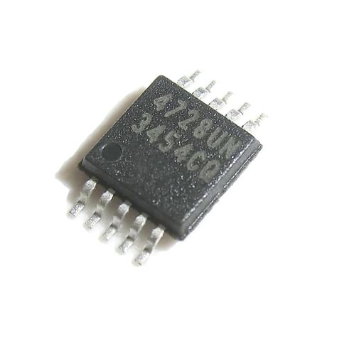 Pack Of 5 4728un Mcp4728 Eun 12 Bit Quad Digital To Analog Converter Chip Msop 10