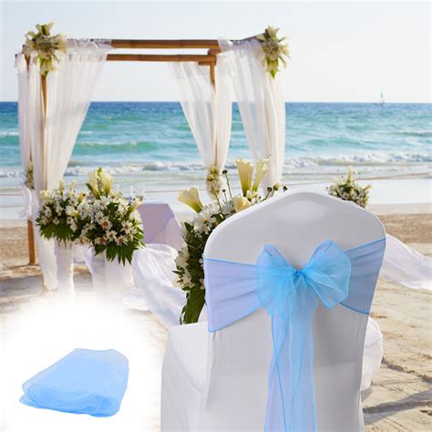 Hmgxay Organza Chair Sashes Elegant Chair Ties For Weddings And