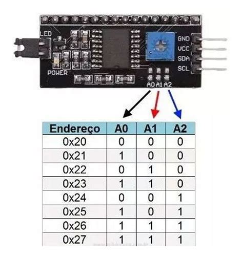display lcd 16x2 módulo i2c serial soldado para arduino nf mercadolivre