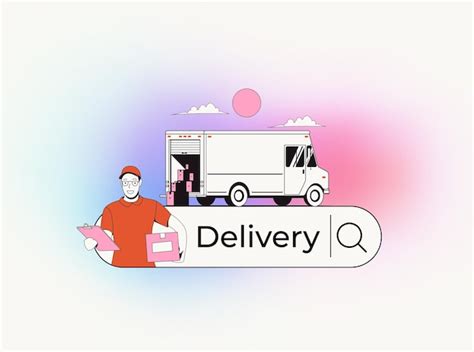 Premium Vector Delivery Service Searching Concept With Courier Guy