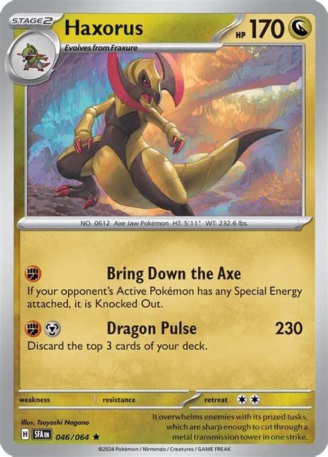 Pokemon Shiny Haxorus Card