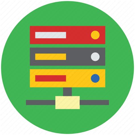 Data Storage Database Hosting Rack Server Web Host Icon