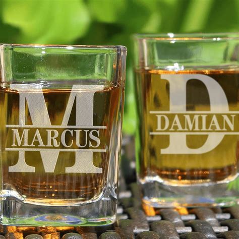 Monogrammed Glasses Etsy