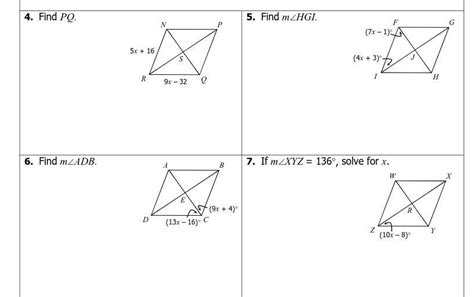 Unit 7 Polygons And Quadrilaterals Homework 4 Rectangles