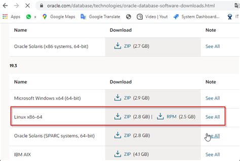 oracle apps instalación oracle database 19c en linux 8
