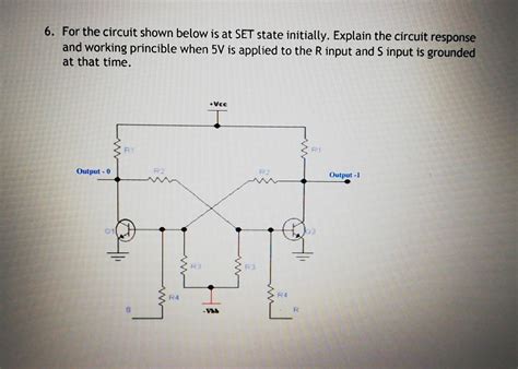 Solved 6 For The Circuit Shown Below Is At SET State Chegg Com