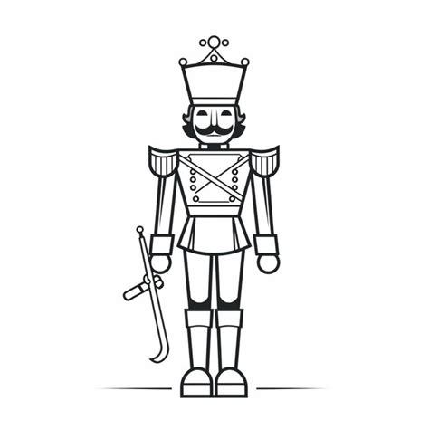 Premium Photo A Drawing Of A Nutcracker With A Sword And A Sword