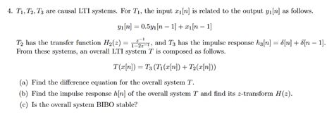 Solved 3 Consider An LTI System Described By The Difference Chegg Com