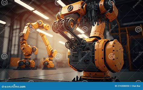 Industrial Robots Isometric Flowchart Vector Illustration 149287470