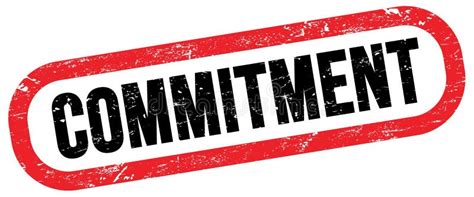 Commitment Text Written On Red Black Stamp Sign Stock Illustration
