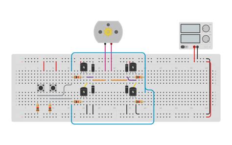 Circuit Design Simulacion De Puente H Con Pulsadores Control De Motores