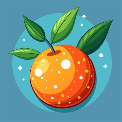 Premium Vector Orage With Ripe Leaves 3d Vector Illustration