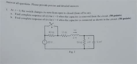 solved answer all questions please provide precise and
