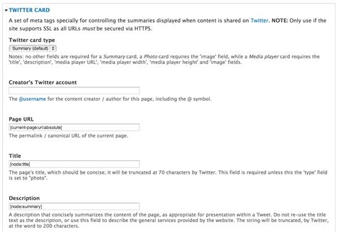 Display Twitter Cards In Drupal Using Meta Tags Module Webwash