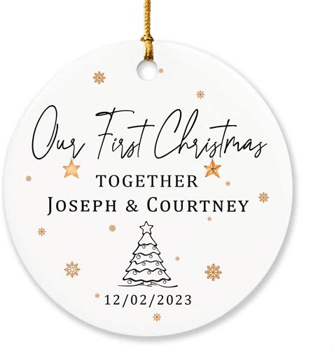 Personalized Couples Christmas Ornament Our First