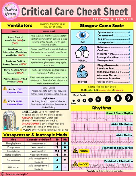 Critical Care Cheat Sheet Mode What Is It Assist Control Ventilation