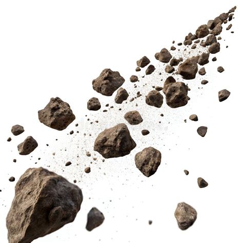 Flying Asteroids Cosmic Phenomenon And Space Exploration Stock