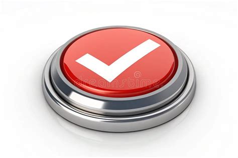 3d Realistic Check Mark Button Illustration Stock Illustration