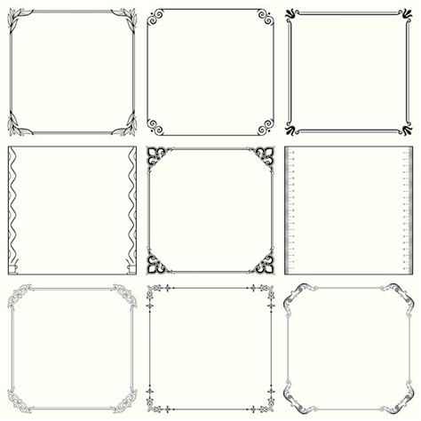 Premium Vector Vector Decorative Frames Set 37