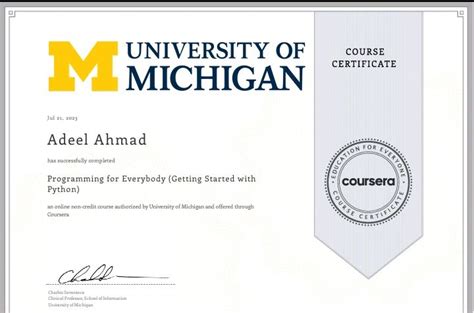 Adeel Ahmad On Linkedin Python Programming Universityofmichigan