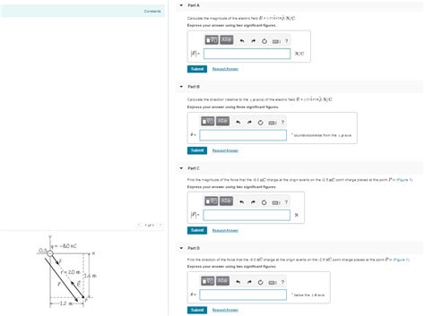 Solved Part A Calculate The Magnitude Of The Electric Field Chegg