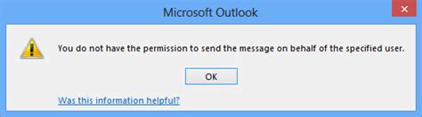 Cant Send Email Message When Full Access Is Granted To A Shared