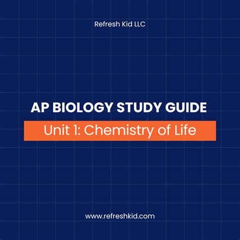 Ap Biology Study Guide Unit 1 Chemistry Of Life